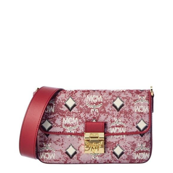 MCM | Bags | Mcm Vintage Jacquard Monogram Canvas Leather Crossbody ...